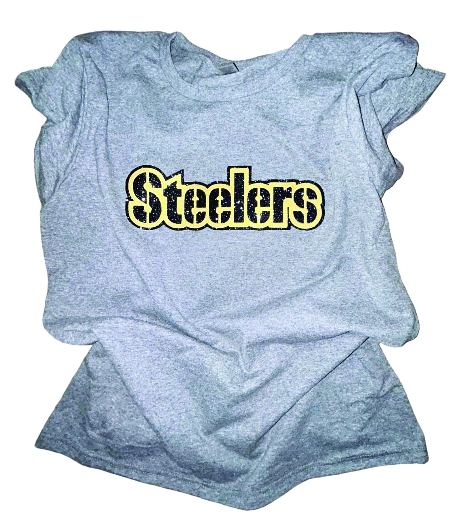 Pittsburgh Steelers Custom Made Ladies Football Tee Shirt Glitter ...
