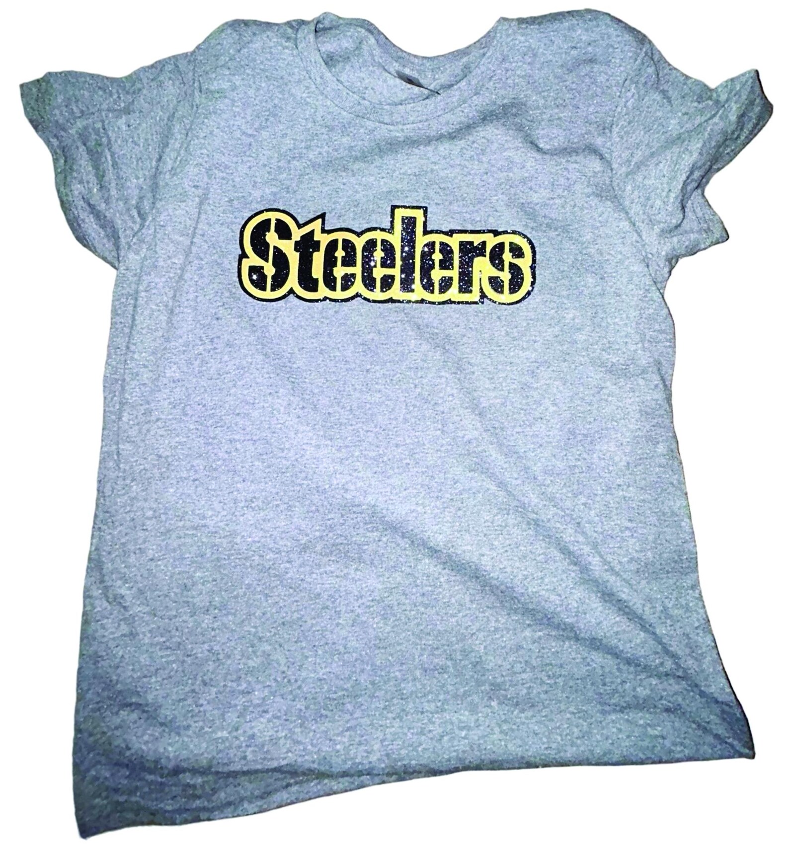 Pittsburgh Steelers Custom Made Ladies Football Tee Shirt Glitter ...