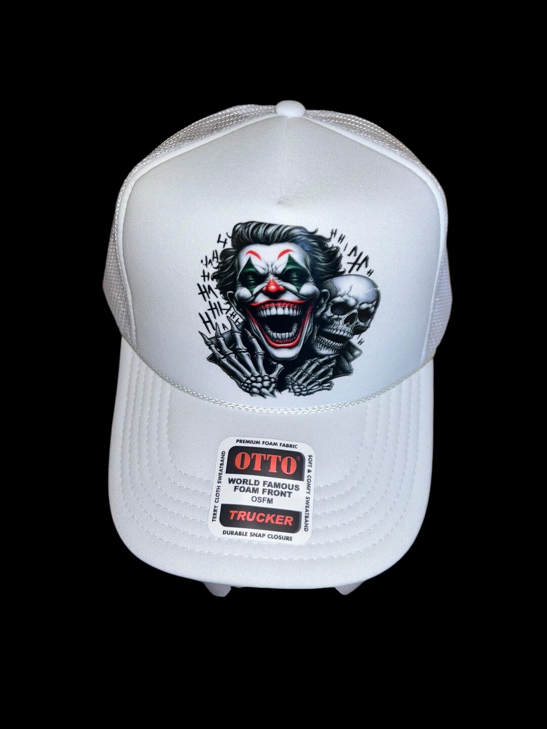 Joker Hip Hop Street Wear Custom Made Baseball Trucker Hat DTF Printed ...