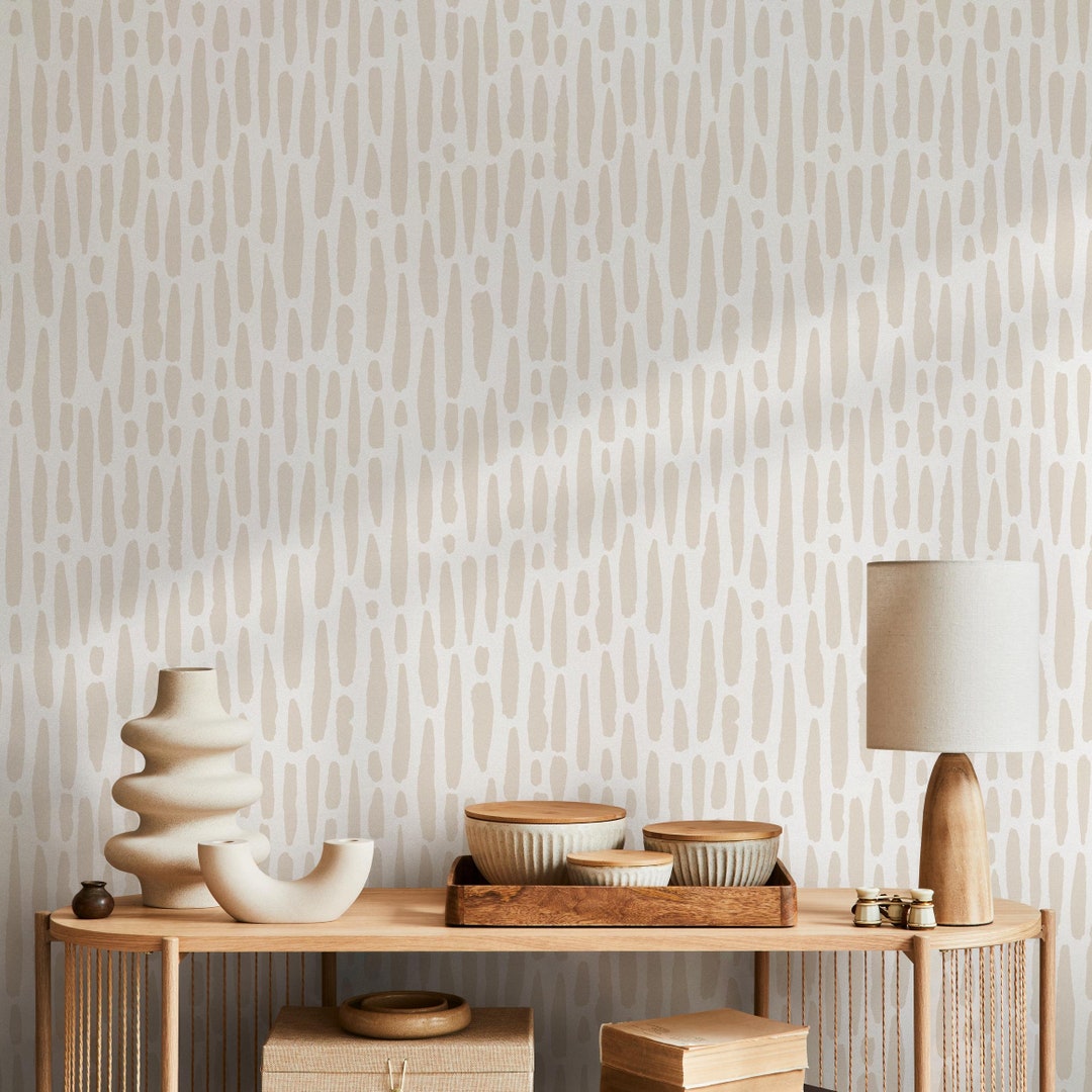 Paint Brush Dotted in Sand Wallpaper Abstract Removable and ...