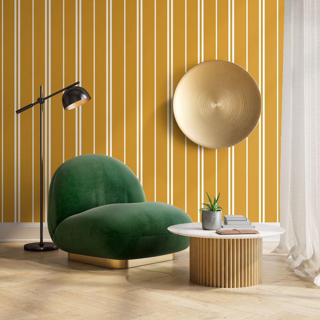 Modern Lines Wallpaper Striped Wallpaper Peel and Stick and Traditional ...