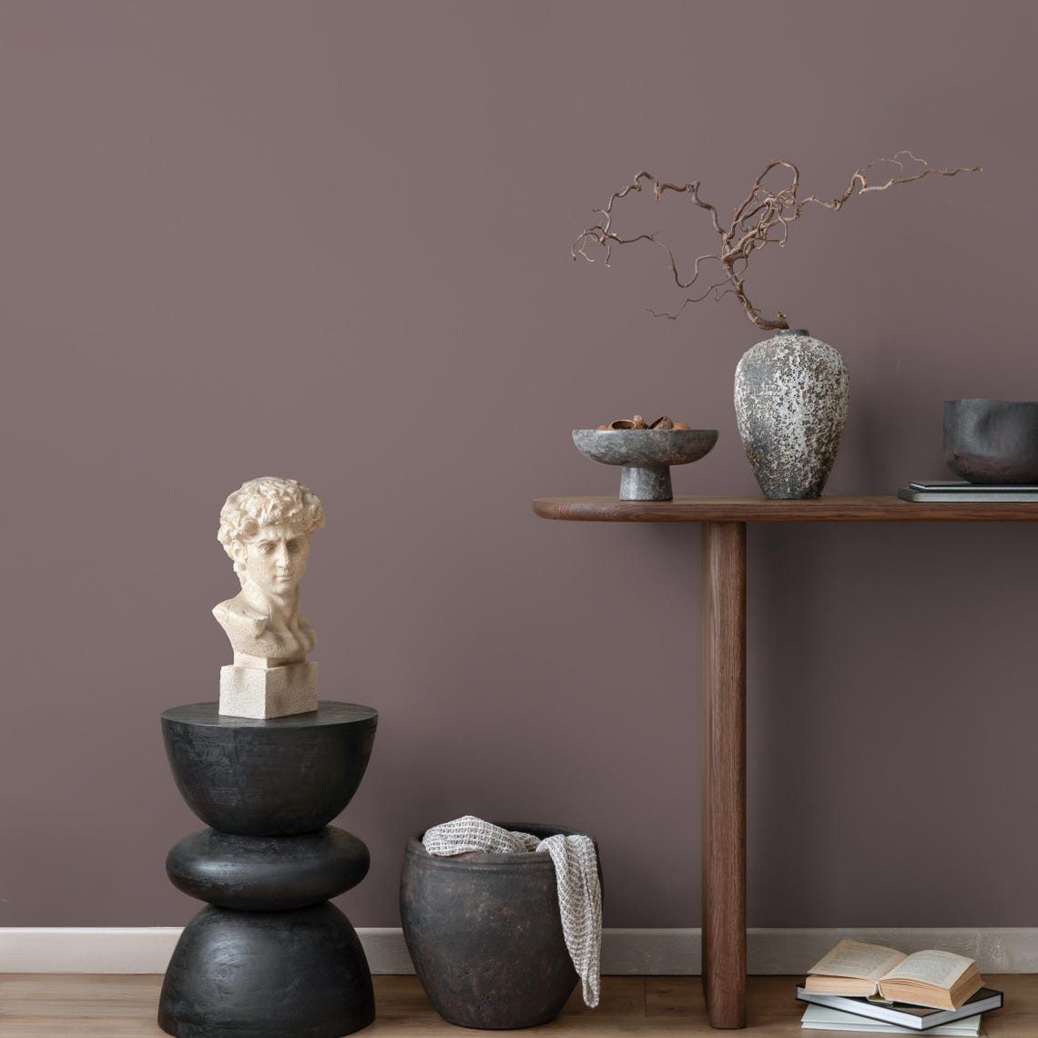 Muted Mauve Wallpaper / Solid Color / A Modern Minimalist Design in ...
