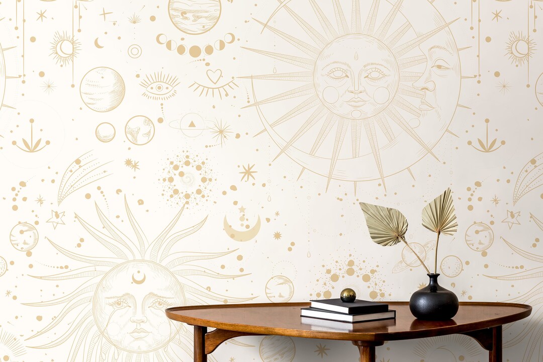 Aesthetic Celestial Wallpaper / Peel and Stick Wallpaper Removable ...