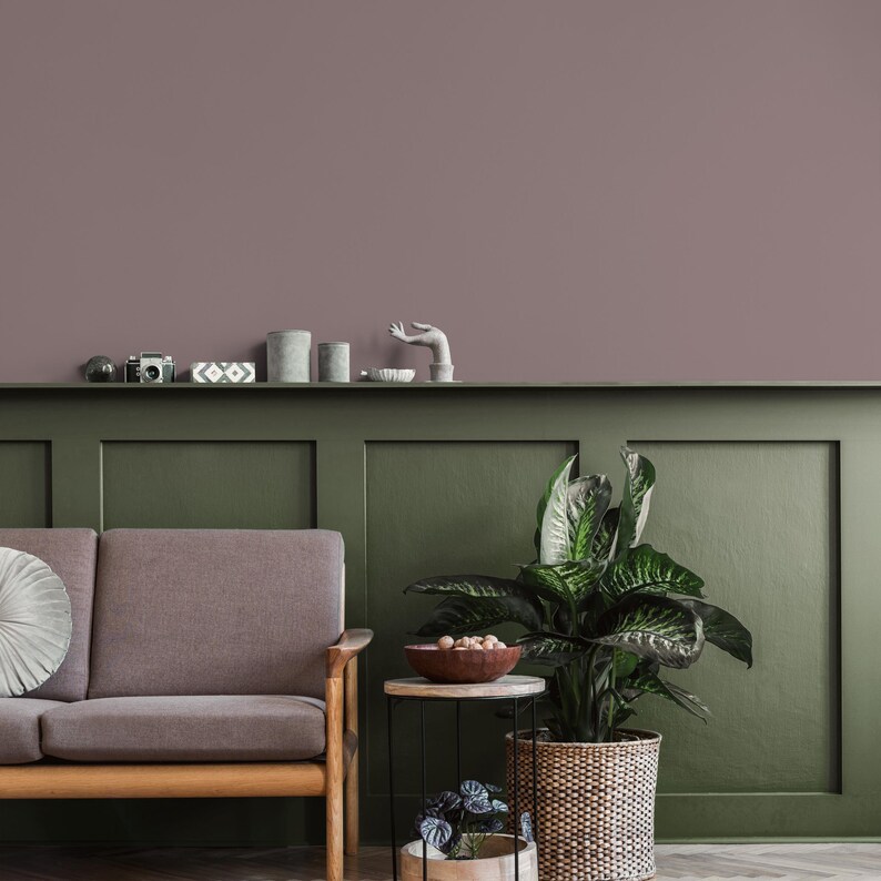 Muted Mauve Wallpaper / Solid Color / A Modern Minimalist Design in ...