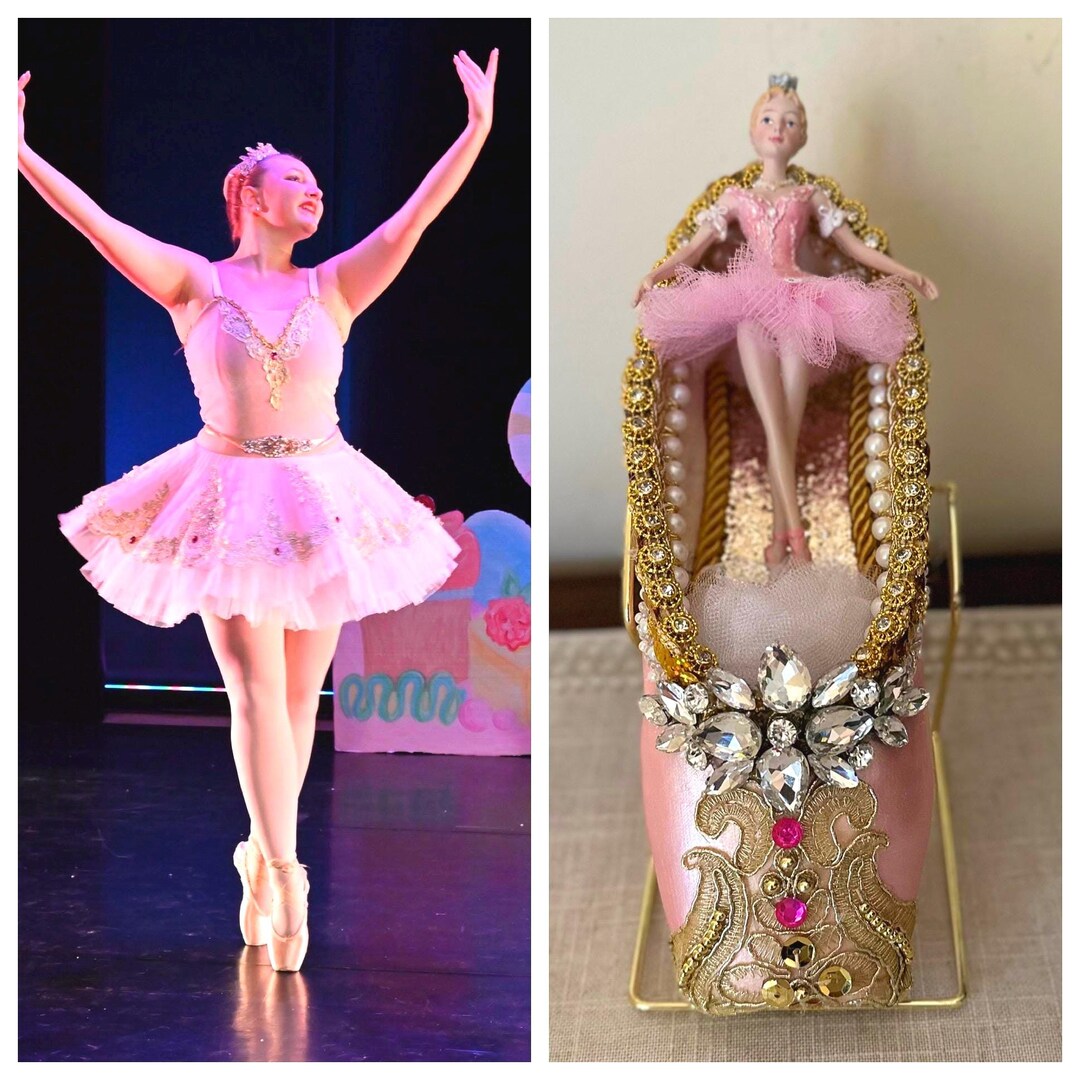Custom Decorated Pointe Shoe – Costume Matching Ballet Gift (nutcracker ...