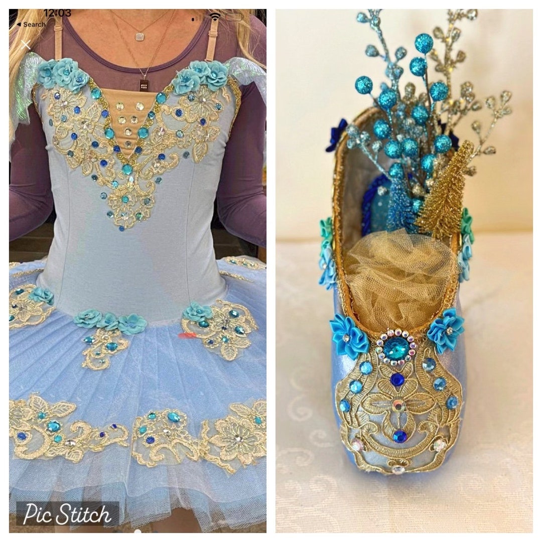 COSTUME MATCH Custom Decorated Pointe Shoe Recital, Ballet Performance ...