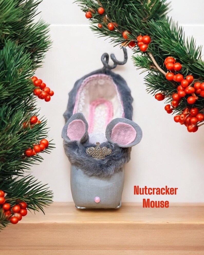 Decorated Pointe Shoe NUTCRACKER MOUSE Mouse King/queen Cinderella, Recital, Animal Themed ...