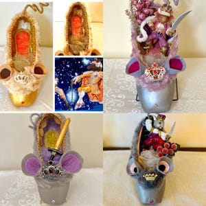 Decorated Pointe Shoe- NUTCRACKER MOUSE*** Mouse King/queen- Cinderella, Recital, Animal Themed ...