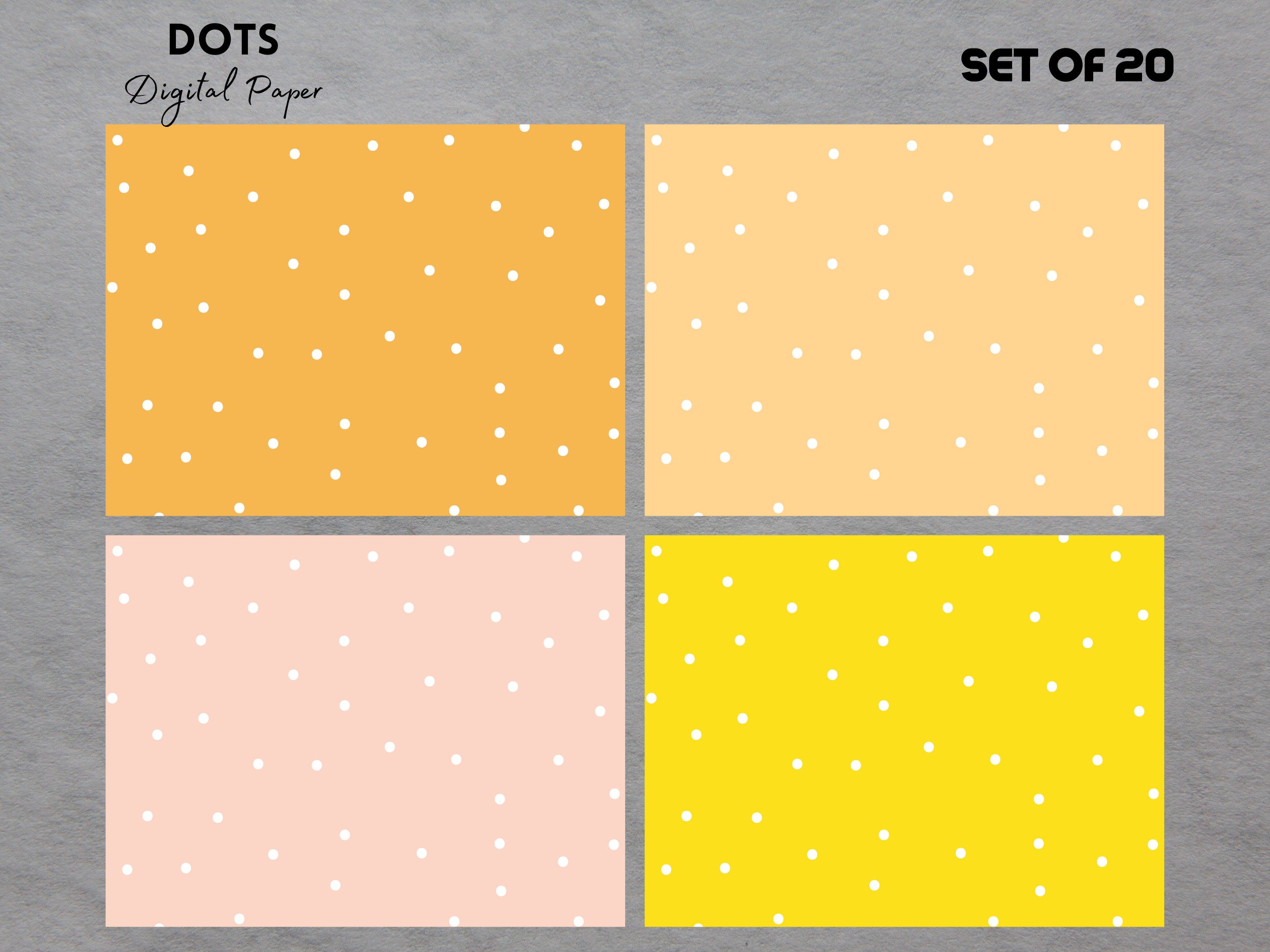 Rainbow Polka Dot Digital Paper Set Polka Dot Papers Rainbow - Etsy