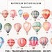 Watercolor Hot Air Balloon Png Clipart Party Clipart Png Hot Air ...