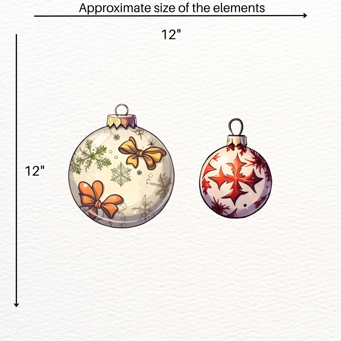 Christmas Bauble Clipart Christmas Clipart PNG Bundle Christmas ...