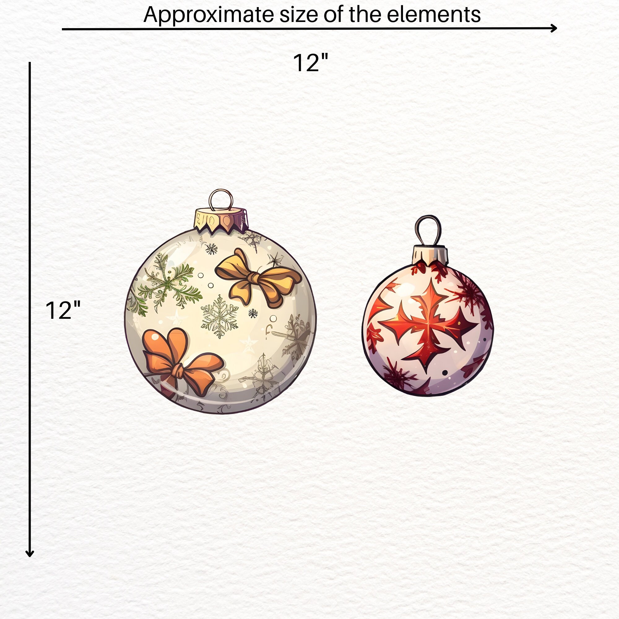 Christmas Bauble Clipart Christmas Clipart PNG Bundle Christmas ...