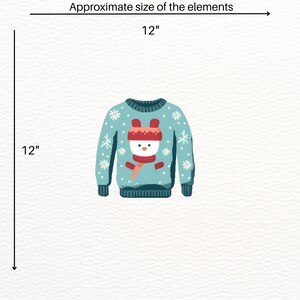 Christmas Sweaters Clipart PNG Ugly Sweaters Clipart Christmas - Etsy