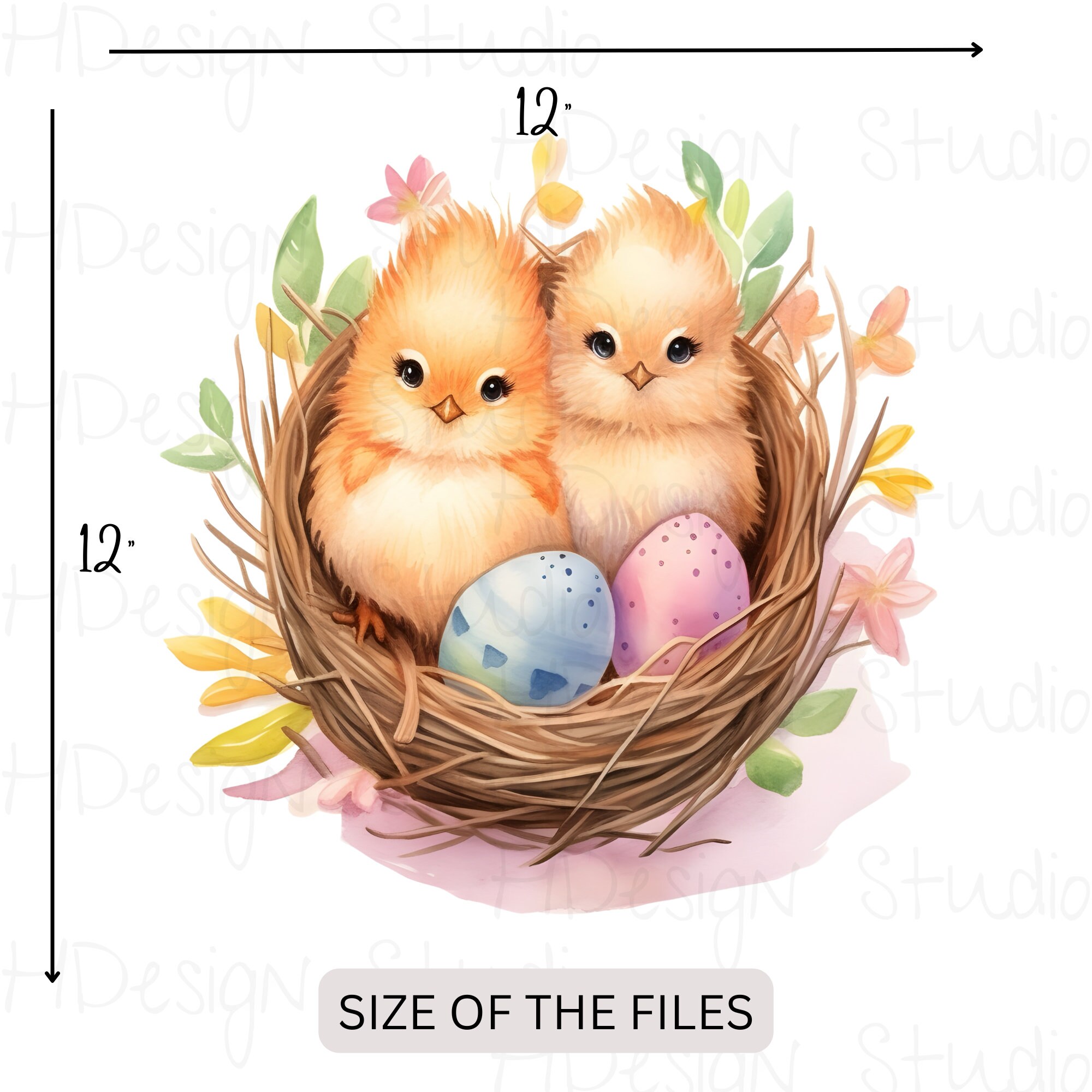 Easter Chick Clipart, Cute Chick Clipart, Spring Clipart, Easter Eggs ...