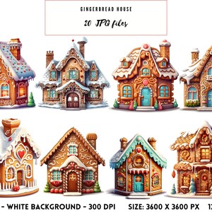 Christmas Clipart, Gingerbread House Clipart, JPG Christmas House ...