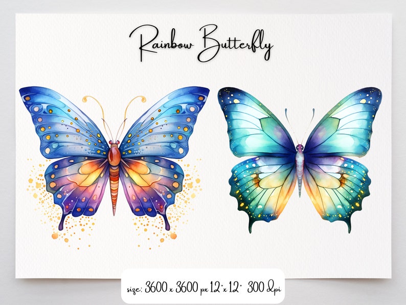 Rainbow Butterfly Clipart, Butterfly PNG, High Quality Butterfly Clip ...
