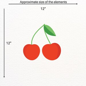 Fruit Clipart Bundle Cute Clip Art Set Strawberry Apple Cherry Clipart ...