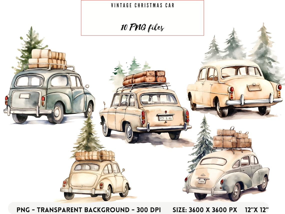 Christmas Clipart Vintage Christmas Printable Holiday Decor - Etsy