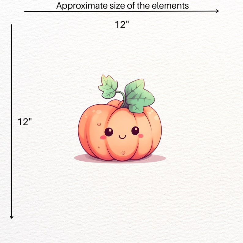 Kawaii Pumpkin Clipart Autumn PNG Pumpkins Kawaii Cartoon Autumn ...