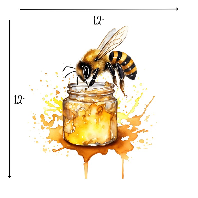 Honey Bees Watercolor Clipart, Bumble Bees Clipart, Honey Bees Clipart ...
