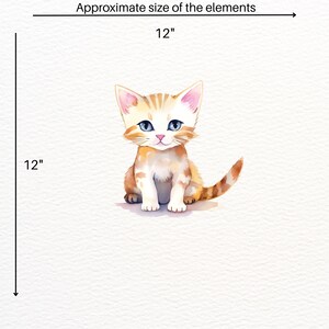 Cats Clipart PNG Bundle Pets Clipart Cute Watercolor Cats Clipart ...
