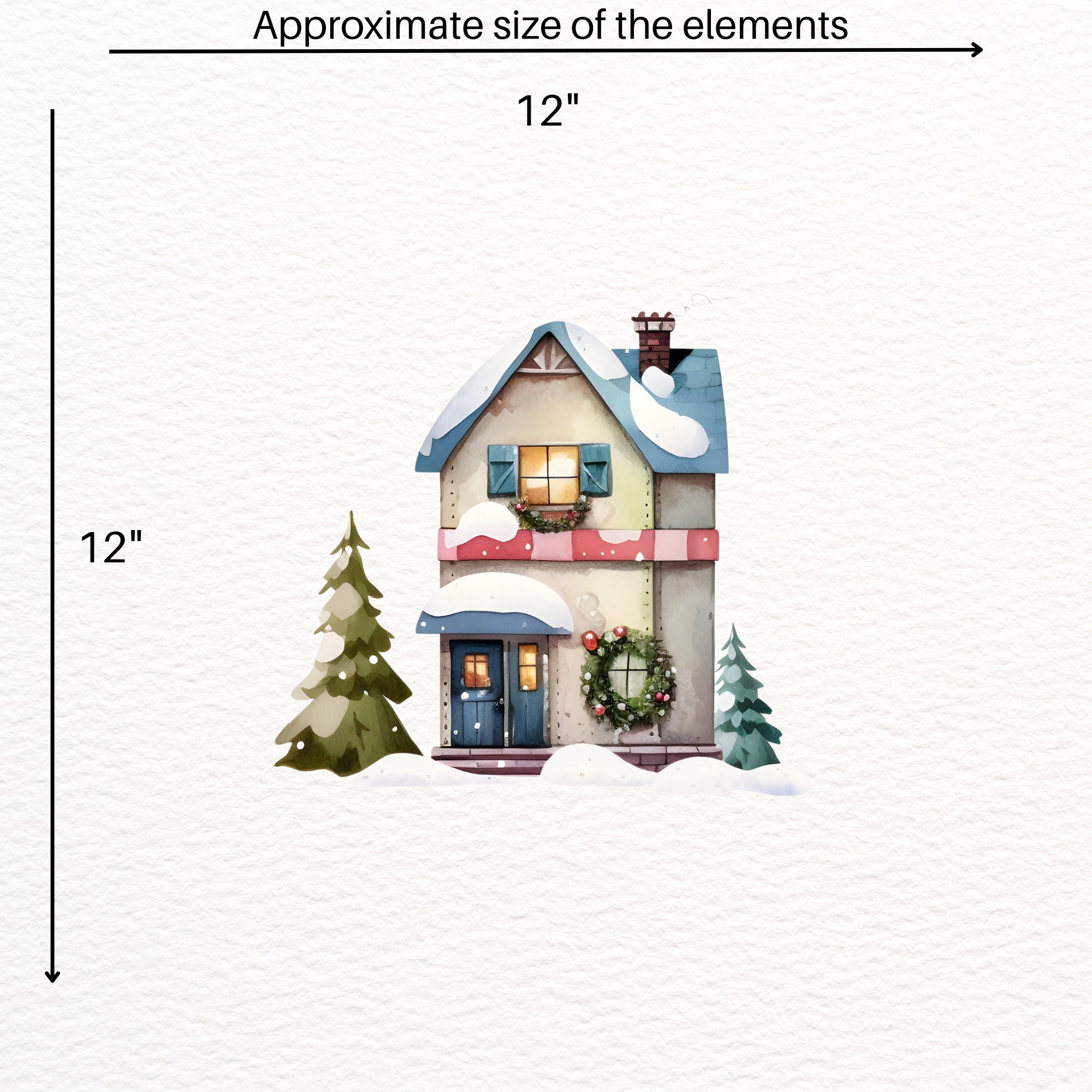 Christmas House Clipart PNG Merry Christmas Cottage House Clipart Png ...