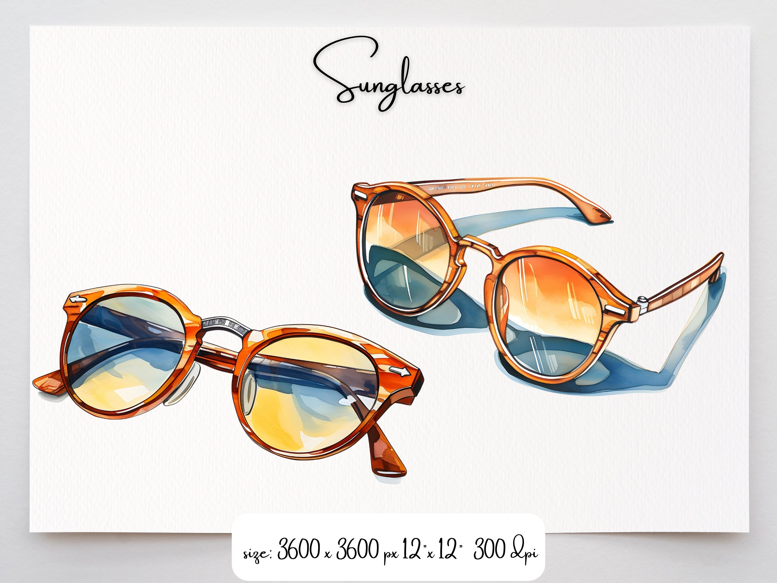 Sunglasses Clipart, Sunglasses Clip Art, Summer Clipart, Retro ...