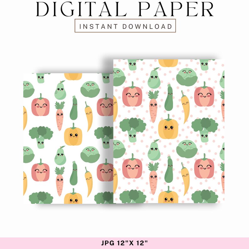 Fruit Seamless Paper Bundle Kawaii Digital Paper Pack - Etsy