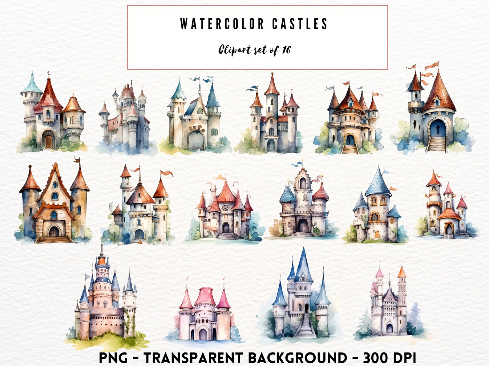 Watercolor Castle Clipart Castles PNG Clipart Architecture Watercolor ...