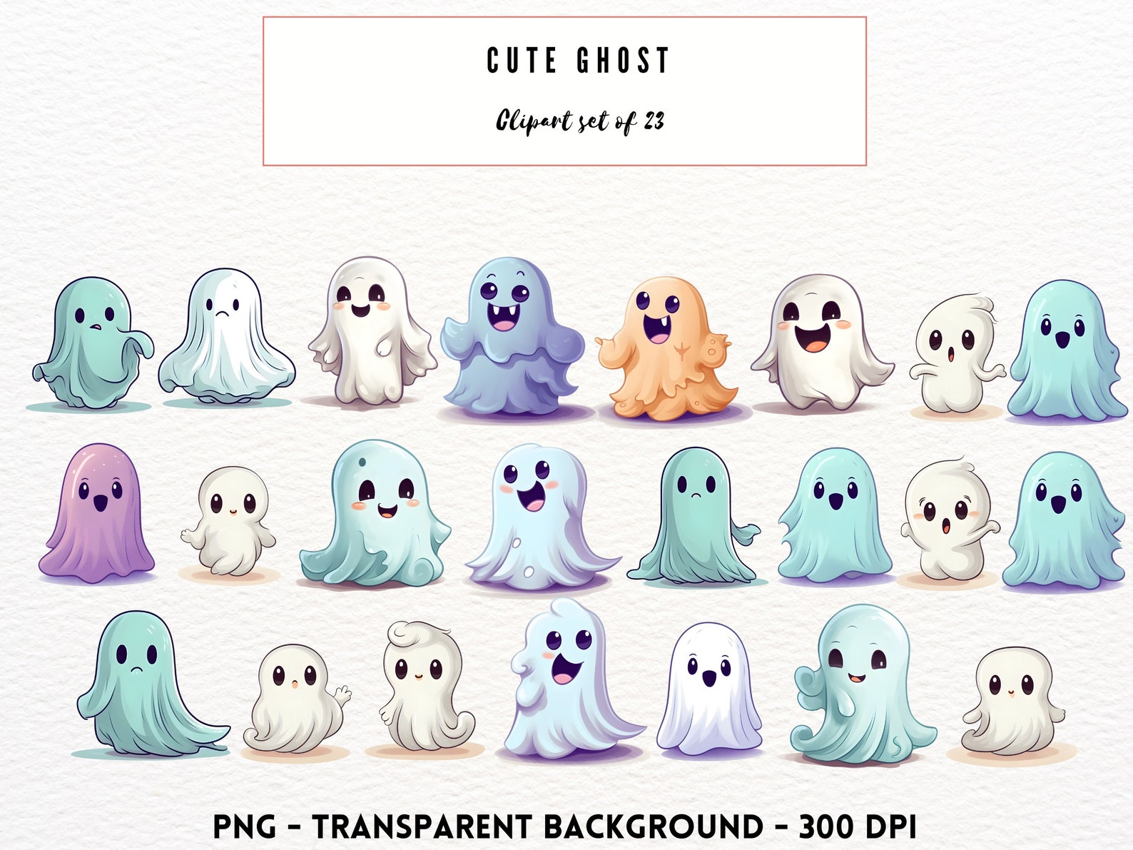 Spooky Halloween Ghost Clipart Cute Halloween Clipart Halloween PNG ...