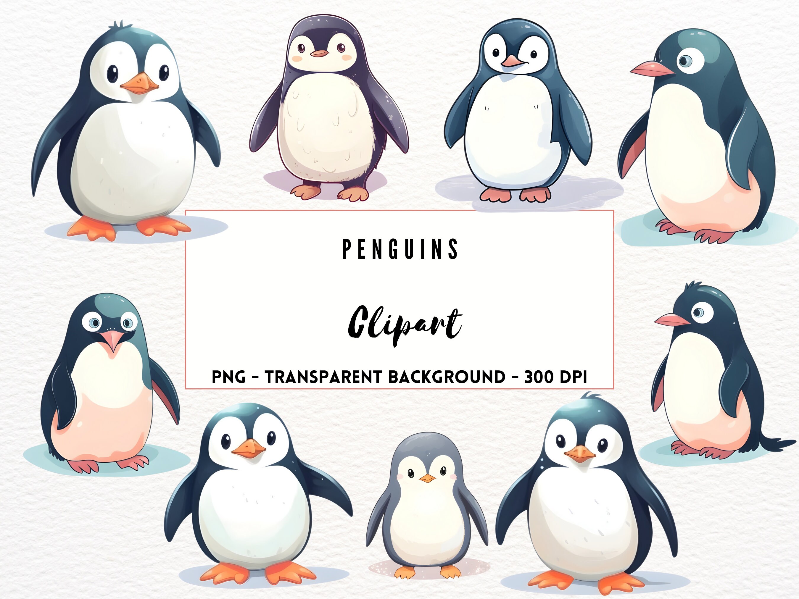 Penguin Clipart PNG Cute Penguin Png Watercolor Clipart Birds Clipart ...