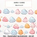 Clouds Clipart Kawaii Watercolor Clouds Clipart Pastel Clouds Clipart ...