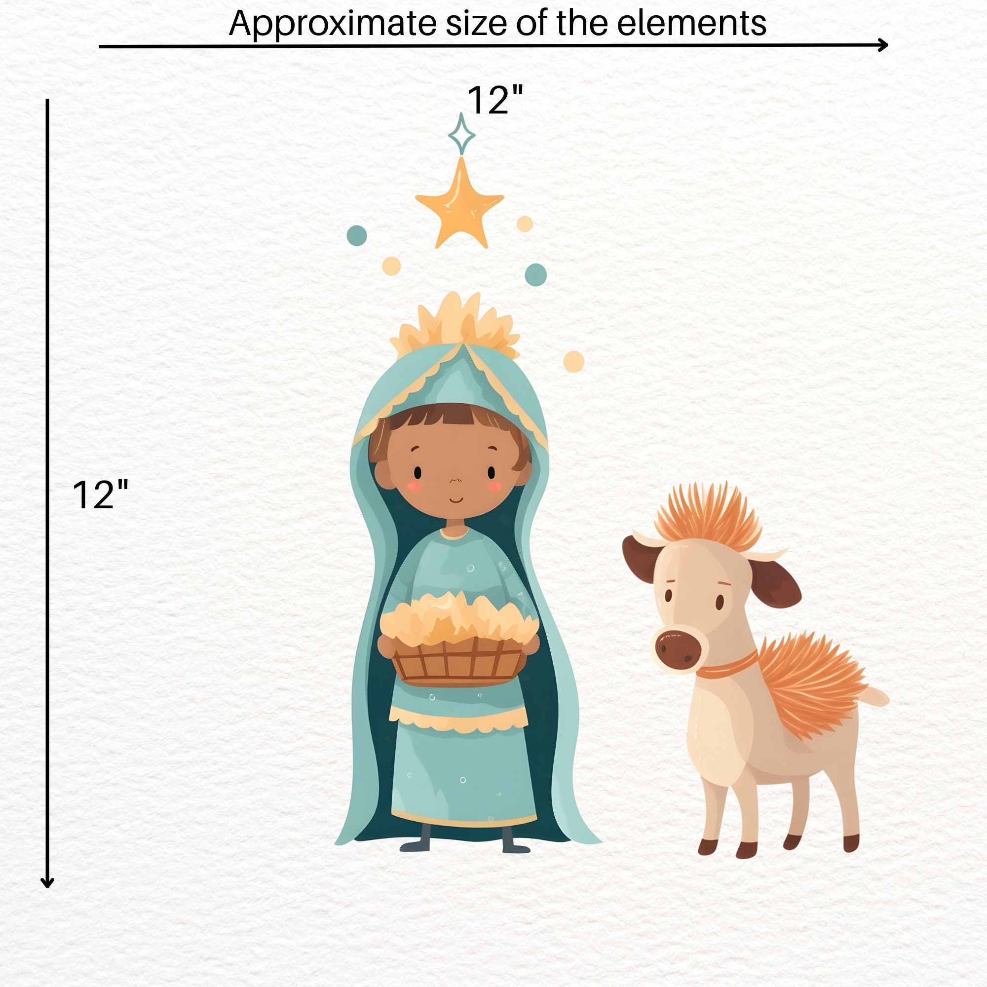 Nativity Christmas Clipart PNG Religious Clipart Christianity Bundle ...