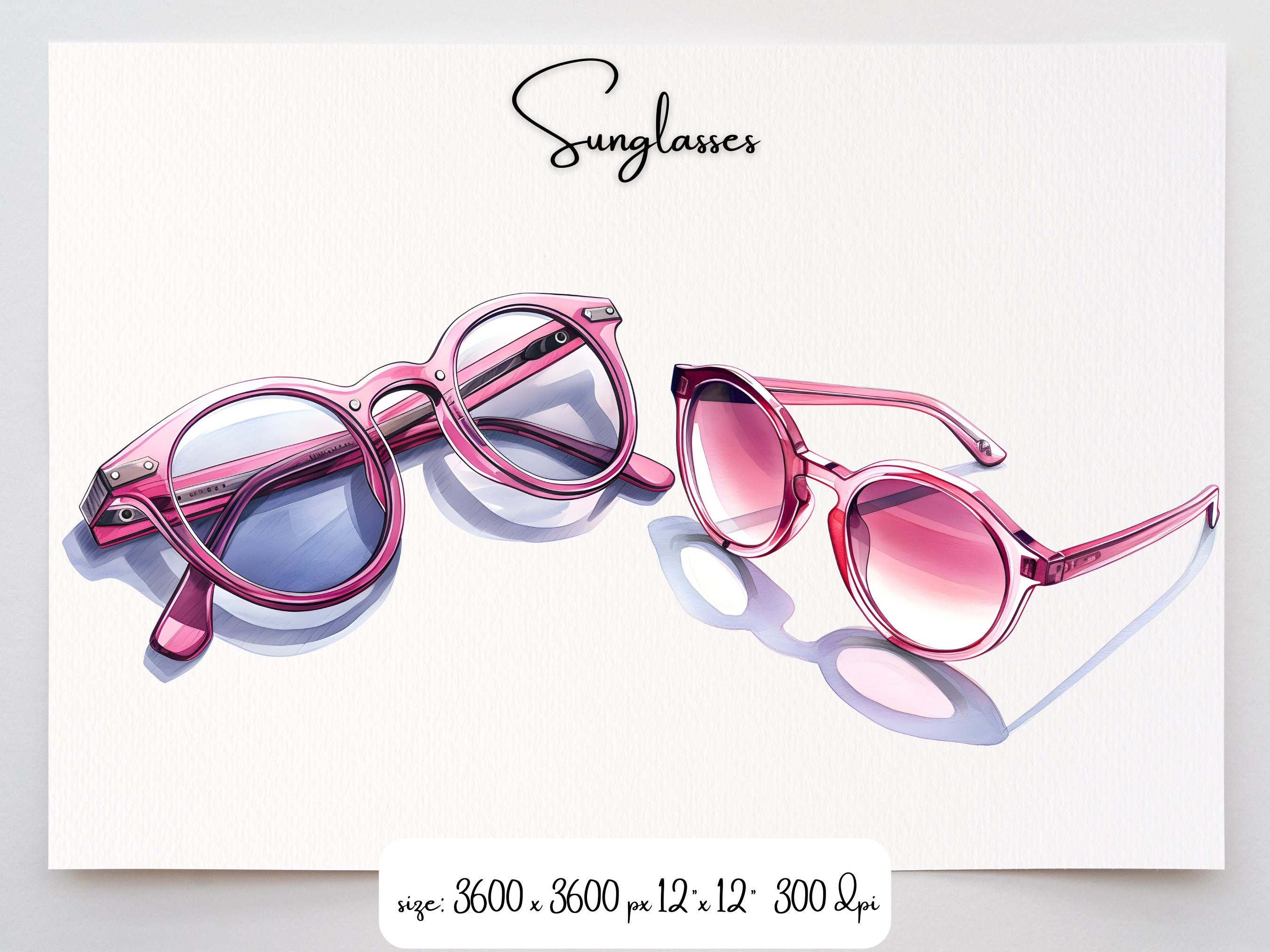 Sunglasses Clipart, Sunglasses Clip Art, Summer Clipart, Retro ...