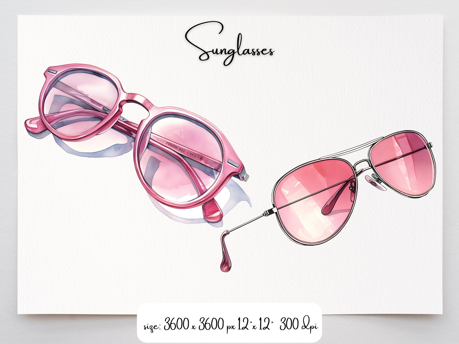 Sunglasses Clipart, Sunglasses Clip Art, Summer Clipart, Retro ...
