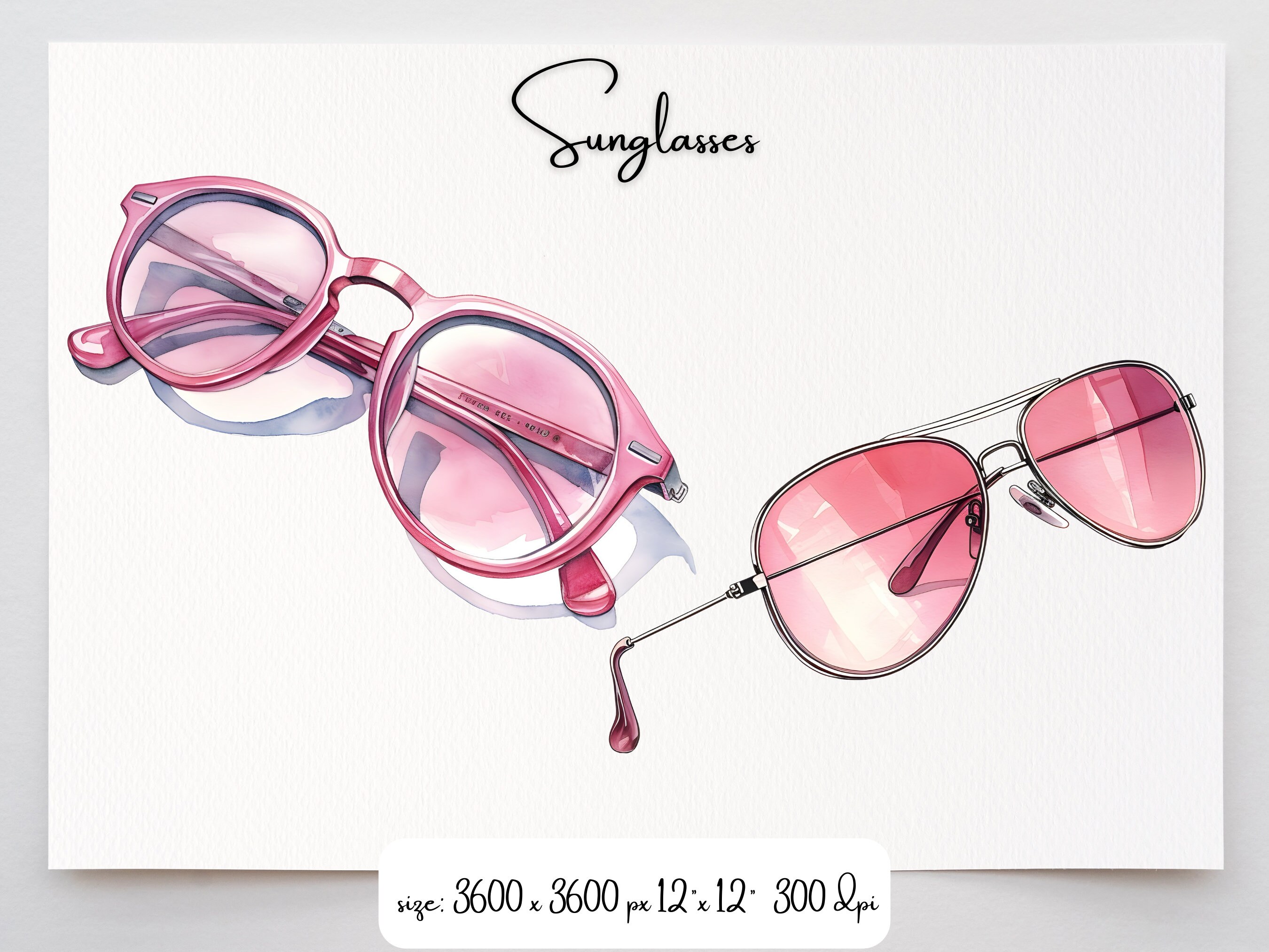 Sunglasses Clipart, Sunglasses Clip Art, Summer Clipart, Retro ...