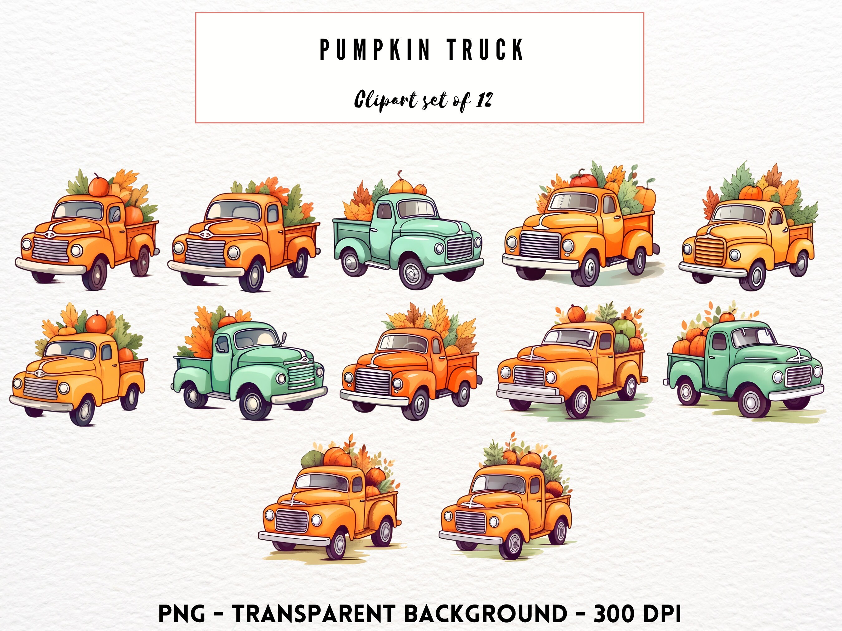 Pumpkin Truck Clipart Fall Pumpkin Truck Clipart Pick up Car Clip Art ...