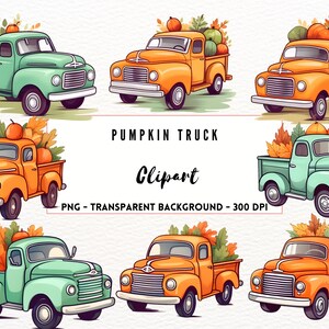 Pumpkin Truck Clipart Fall Pumpkin Truck Clipart Pick up Car Clip Art ...
