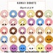 Kawaii Food Clipart Donuts Clipart Bundle Doughnut Clipart Food Clipart ...