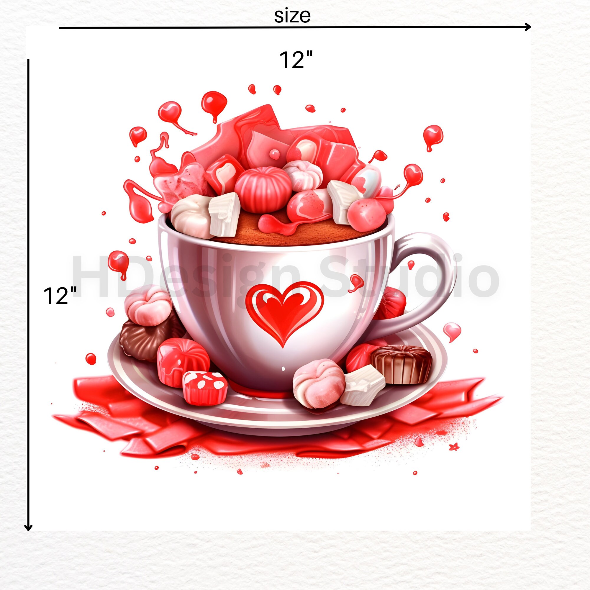 Valentine's Day Clipart, Printable Love Elements, Cute Valentine's ...