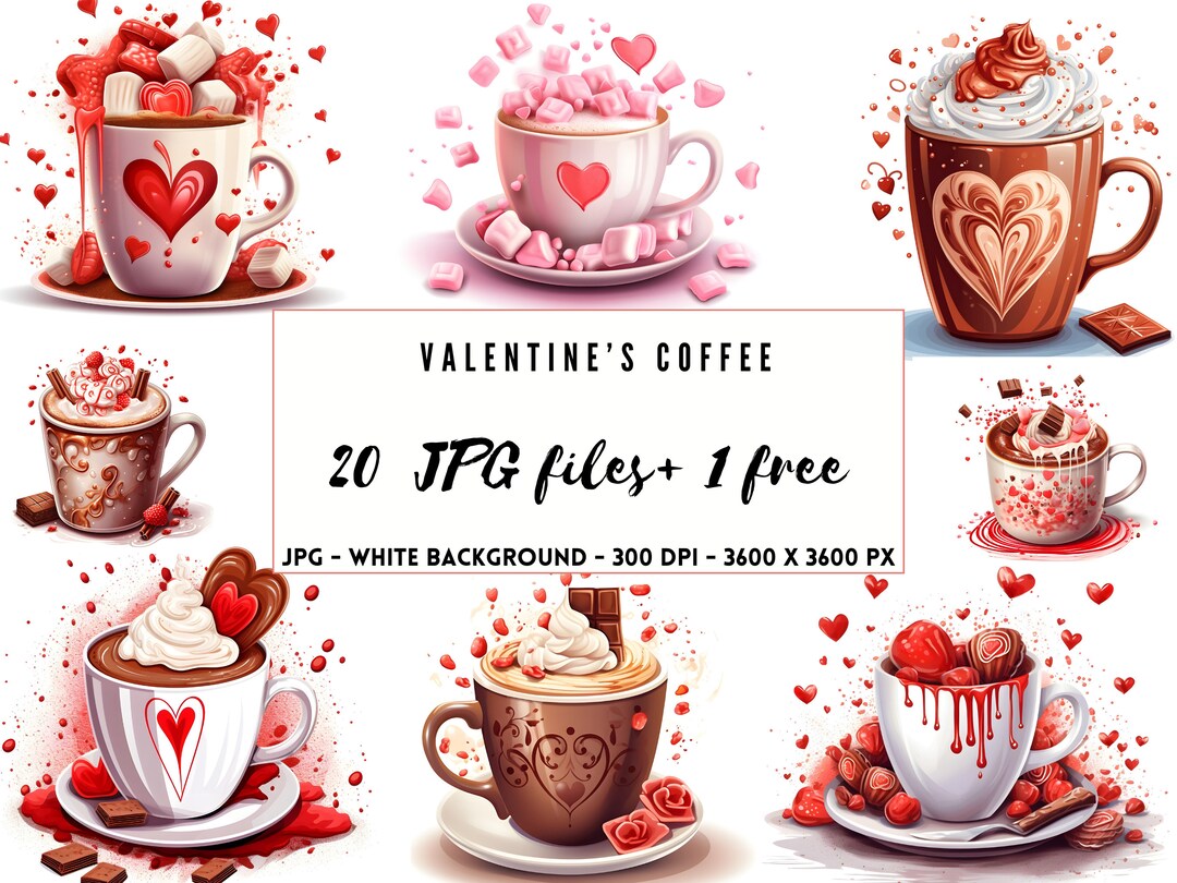Valentine's Day Clipart, Printable Love Elements, Cute Valentine's ...