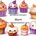 Halloween Cupcakes Clipart Cute Halloween Cupcakes PNG Candy - Etsy