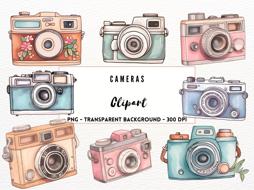 Retro Cameras Clipart Cameras Clipart Set Photography Clipart ...