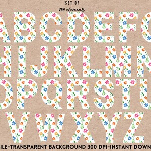 Alphabet Clipart Floral Alphabet Letters Clipart Alphabet Graphics ...