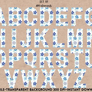 Alphabet Clipart Floral Alphabet Letters Clipart Alphabet Graphics ...