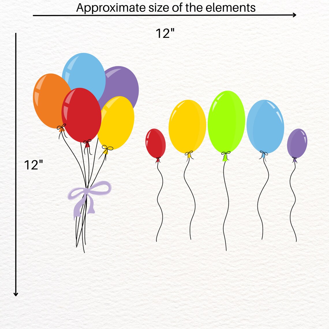 Rainbow Party Balloons Clipart Set Rainbow Balloons Clipart Set Pastel ...