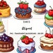 Cake Clipart Birthday Cake Clipart Bundle PNG Baking Clipart Dessert ...