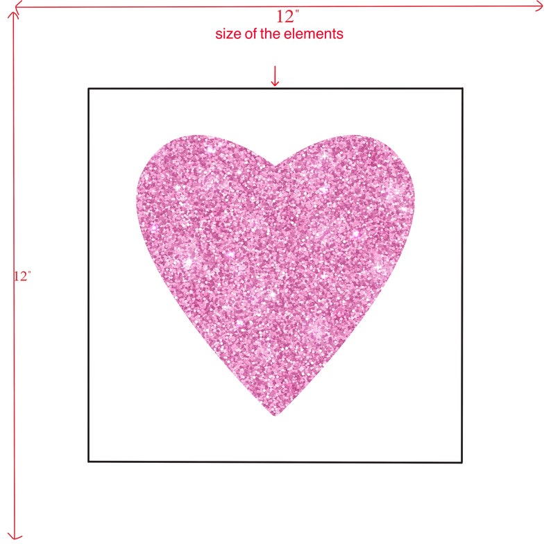 Glitter Hearts Clipart, Set of 16 PNG Clip Art, Set of Hearts, Rainbow ...