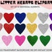 Glitter Hearts Clipart, Set of 16 PNG Clip Art, Set of Hearts, Rainbow ...