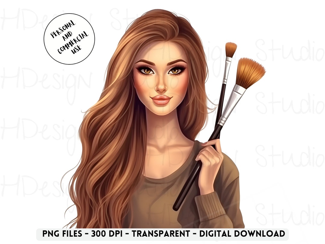 Make up Artist Design,girl Boss Clipart,fashion Clipart,makeup Artist ...